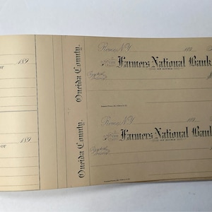 Antique (1890s) Large Personal or Business Bank Check Book and Register ...