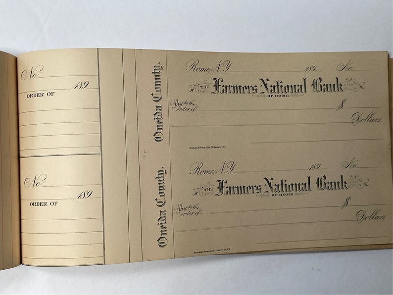 Antique (1890s) Large Personal or Business Bank Check Book and Register ...