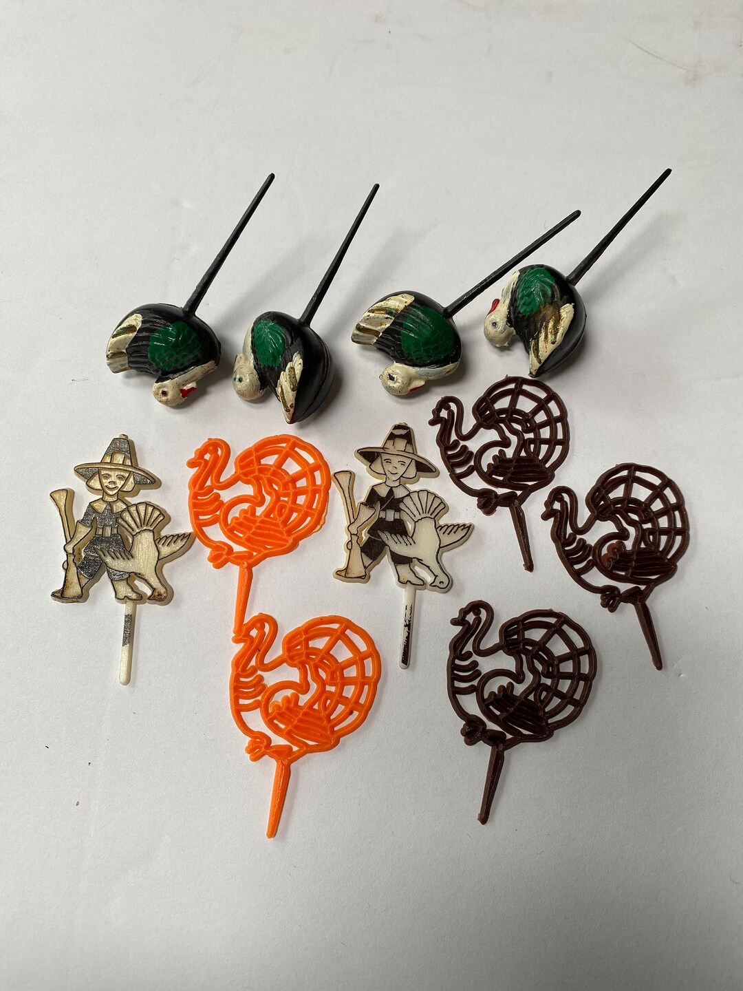 9 Vintage 1960s-70s Thanksgiving Picks for Cakes Cupcakes - Etsy