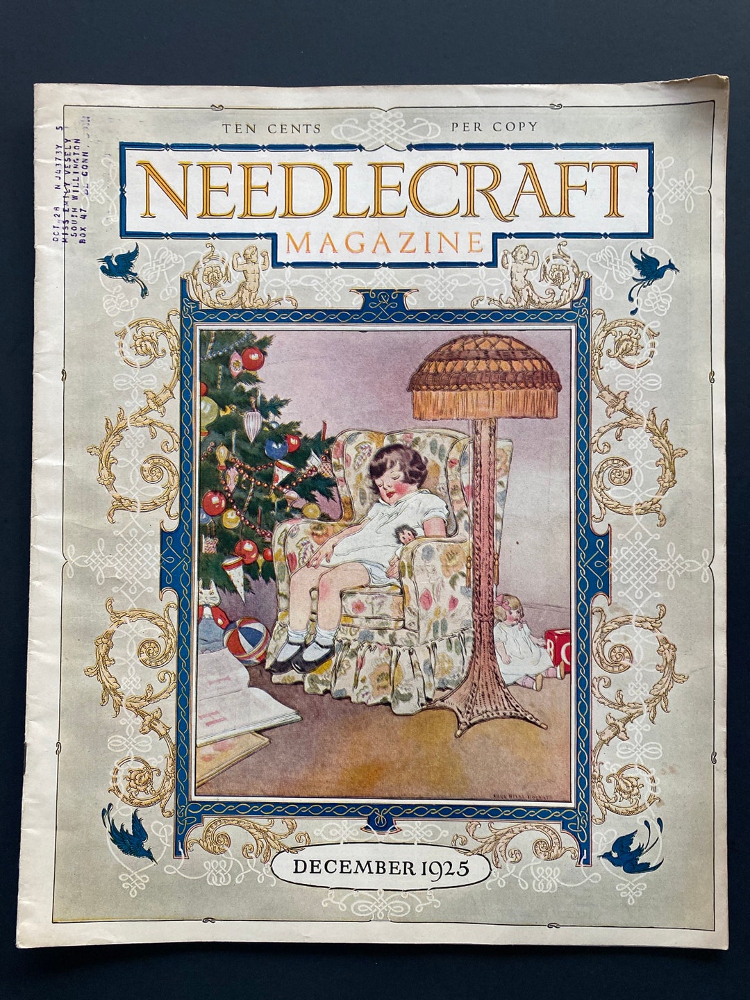 Vintage December, 1925 - Needlecraft Magazine, Christmas Cover ...