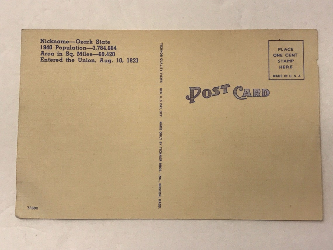 Vintage 1940s Unused Large Letter Postcard Greetings From - Etsy