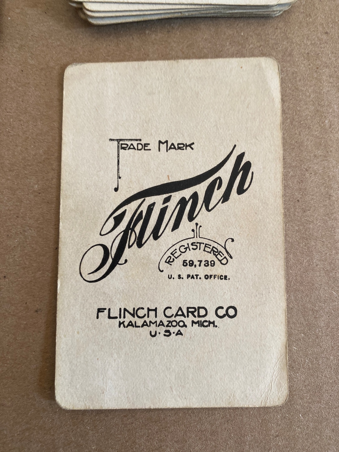 Antique (1913) Flinch Card Game - Etsy