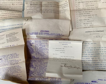 Antique 1901-1905 Ephemera 15 Typed Pages of Letters, Deeds, Business ...