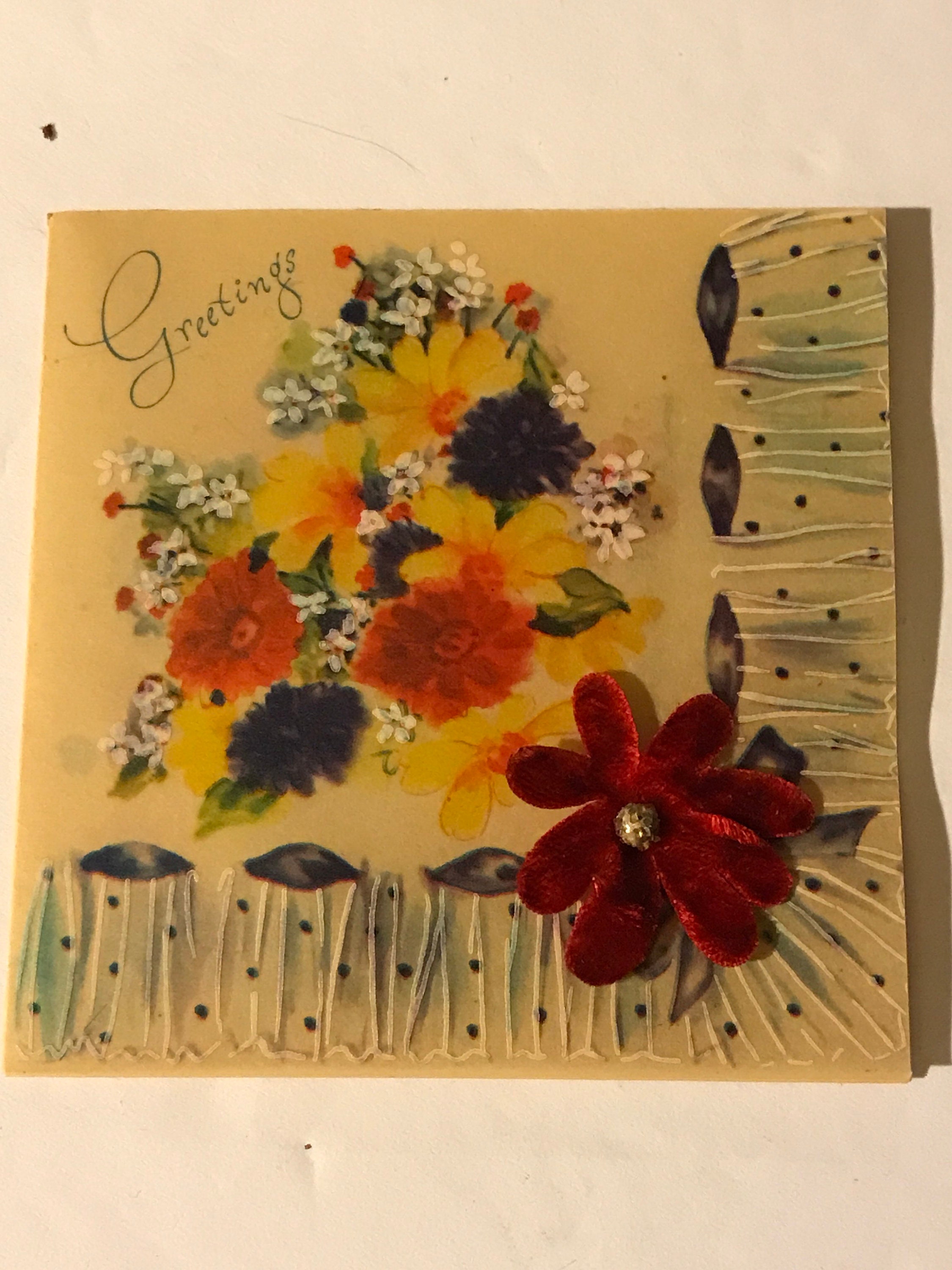 Vintage (1950) Greeting Card - Choose One: Greetings, Feeling Better ...