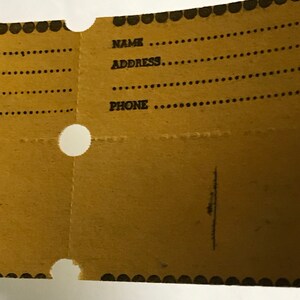 50 Vintage Yellow Double Raffle Tickets - Etsy