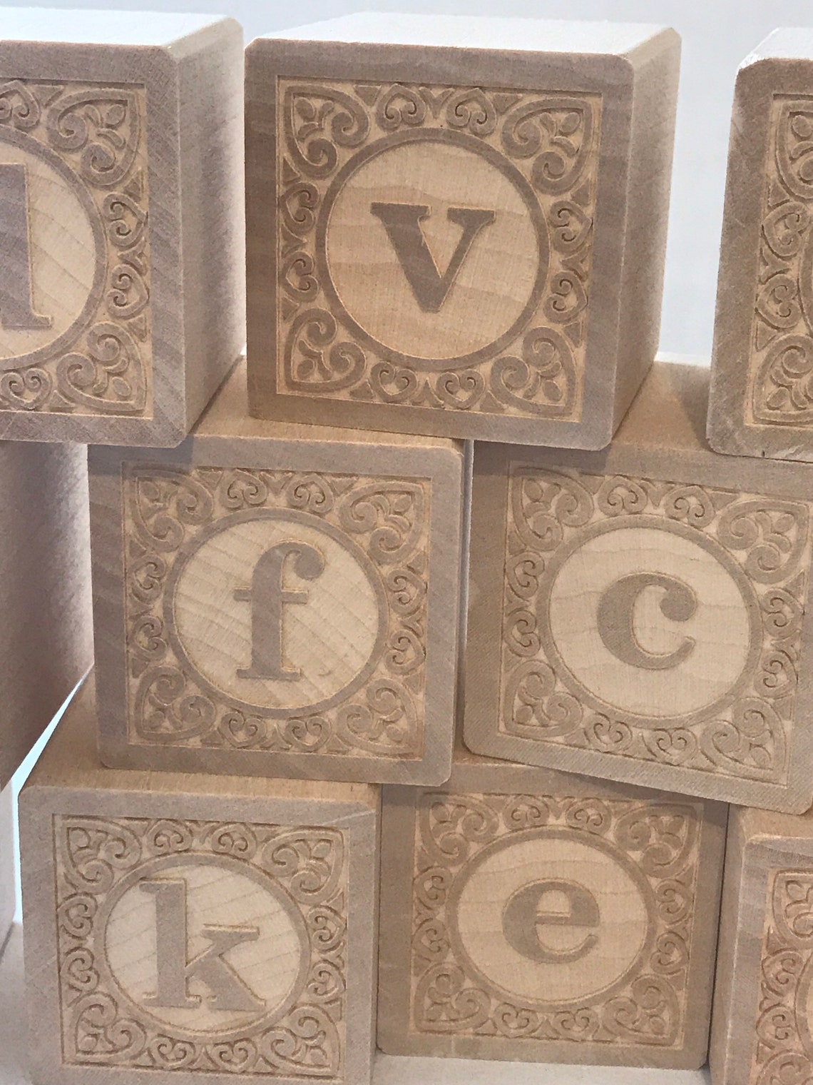 12 Unfinished Lower Case Alphabet Blocks | Etsy