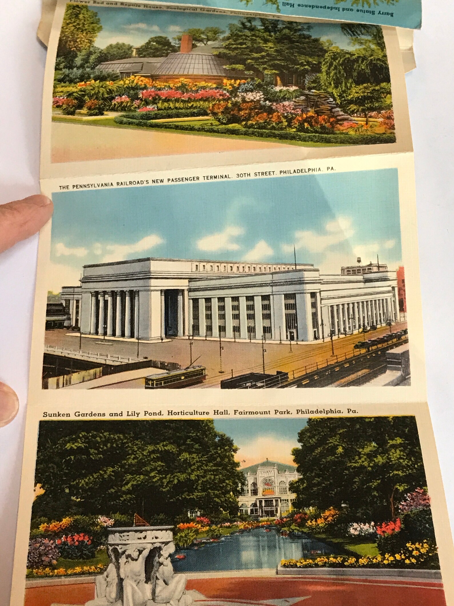 Vintage 1940s Souvenir Postcard Folder Booklet Philadelphia | Etsy