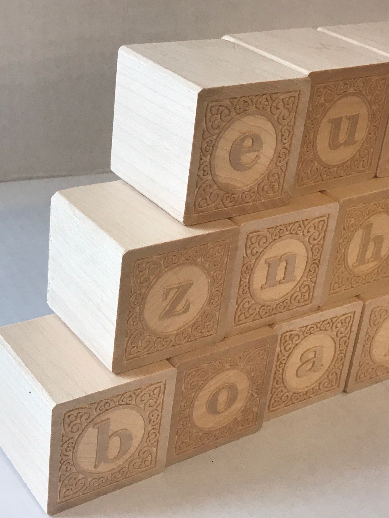 12 Unfinished Lower Case Alphabet Blocks | Etsy