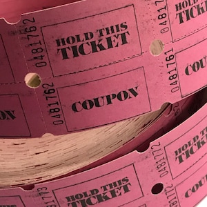 50 Vintage Bright Pink Raffle Tickets - Etsy