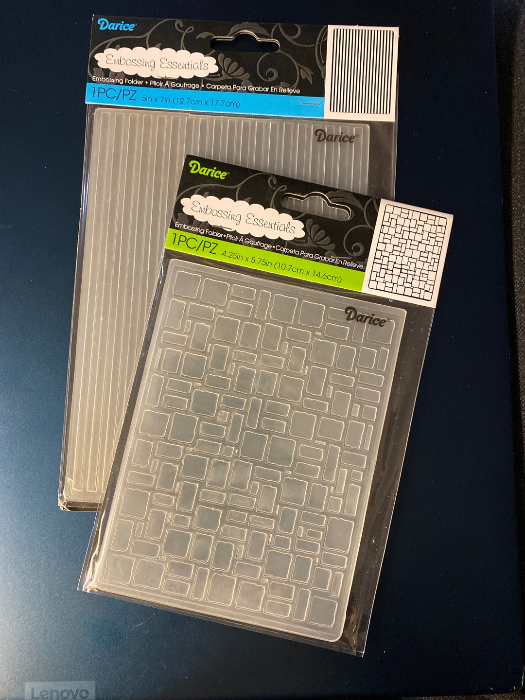 2 Darice Embossing Folders Bricks, Lines Unused, New in Package - Etsy