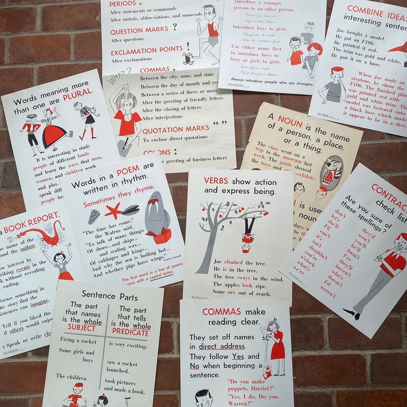 Writing Poster - Etsy