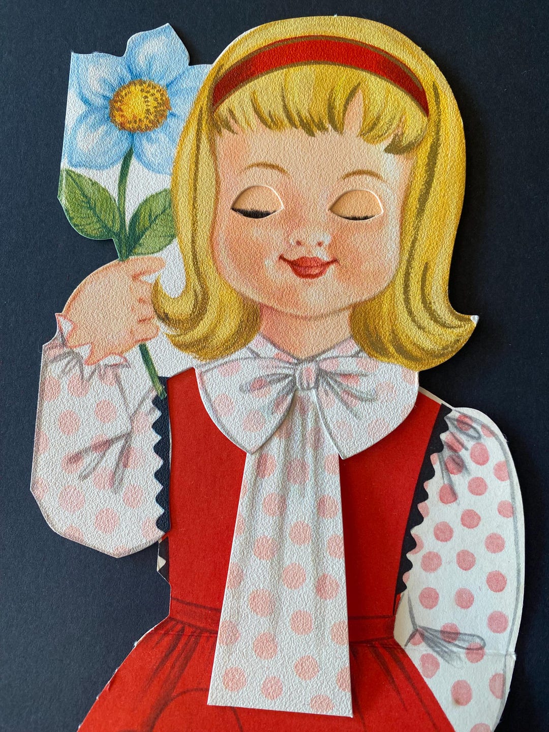 Vintage (1960s) Fold Out Paper Doll With Clising Eyes Detached From ...