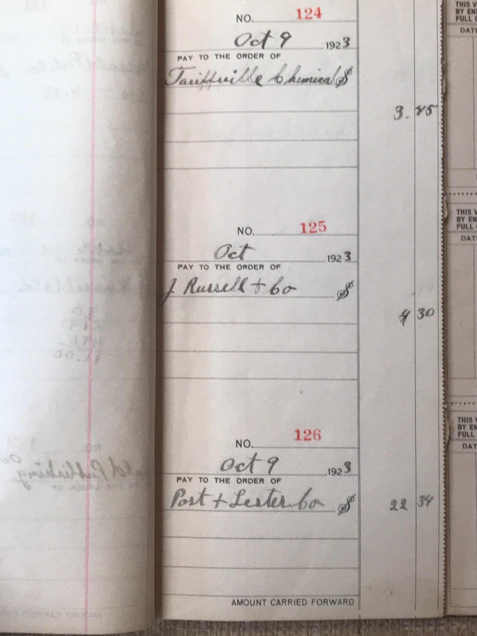 Antique (1920s) Large Company or Business Bank Check Book and Register ...