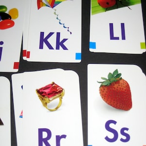 Colorful Alphabet Flash Cards for Scrapbooking, Cardmaking, Etc. - Etsy