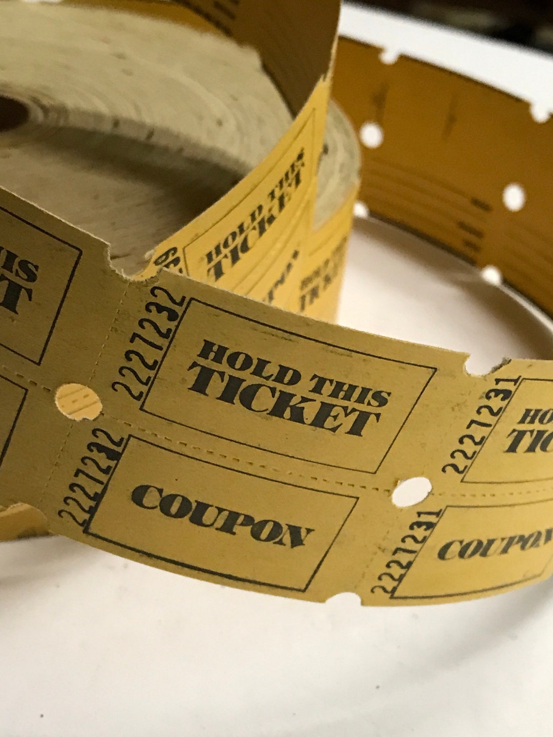 50 Vintage Yellow Double Raffle Tickets - Etsy