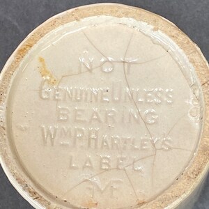 Antique Stoneware Ironware Wm. P. Hartley Jam Jar or Pot for ...