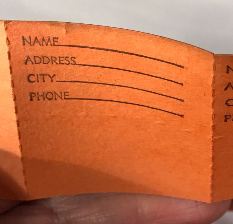 50 Vintage Orange Double Raffle Tickets - Etsy