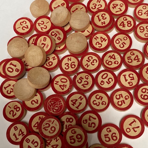 Wooden Bingo Numbers - Etsy
