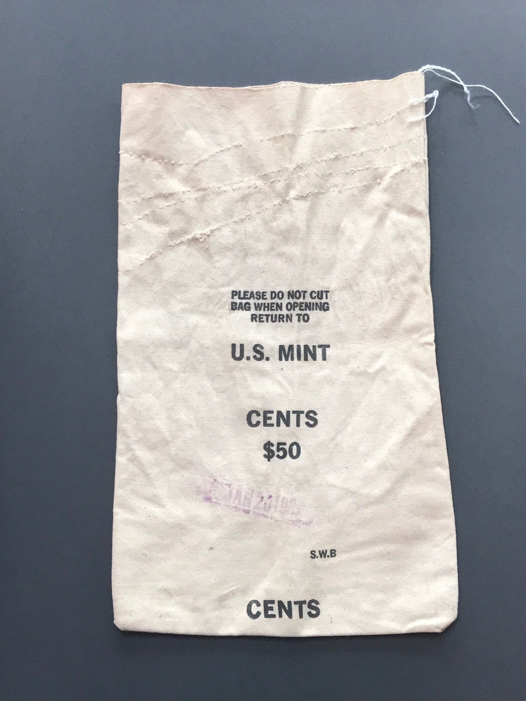 Vintage (1989) Bank Money or Coin Sack Bag - U.S. Mint - Etsy