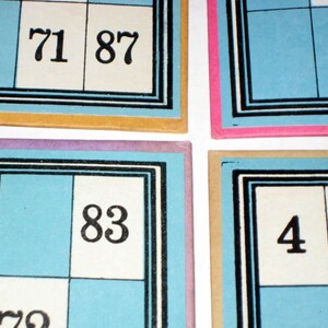 4 Antique Lotto Cards Unusual Color Robin's Egg Blue Aqua Turqoise - Etsy