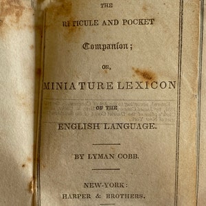 Antique 1835 the Ladies Reticule Companion or Little Lexicon of the ...