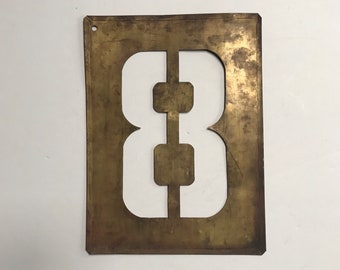 Stenciled number | Etsy