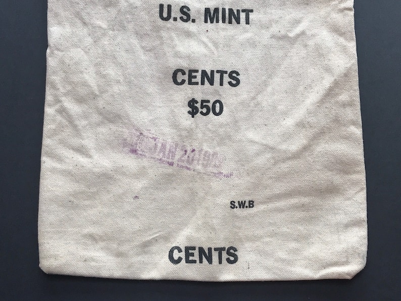 Vintage (1989) Bank Money or Coin Sack Bag - U.S. Mint - Etsy