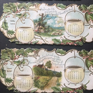 Antique (1902) Die Cut Rustic Bits Calendar - Etsy