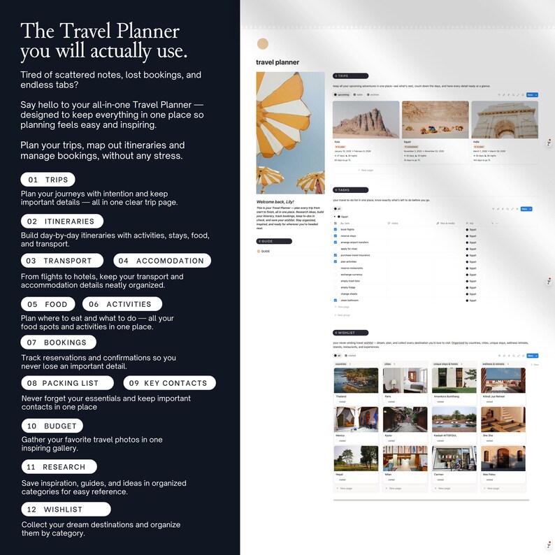 Notion Travel Planner Template: Ultimate Trip Organizer & Travel ...