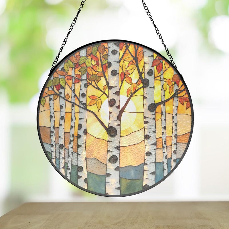 Glass Birch Tree Wall Art - Etsy