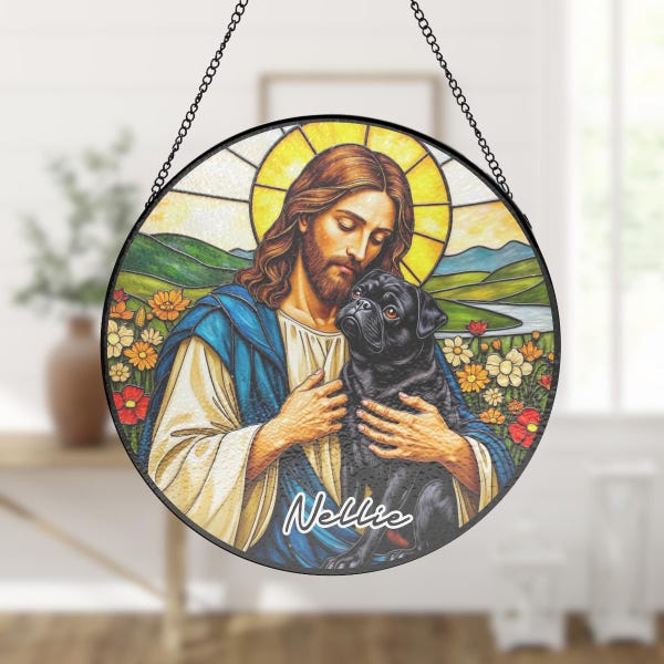 Mops jesus art - Etsy.de