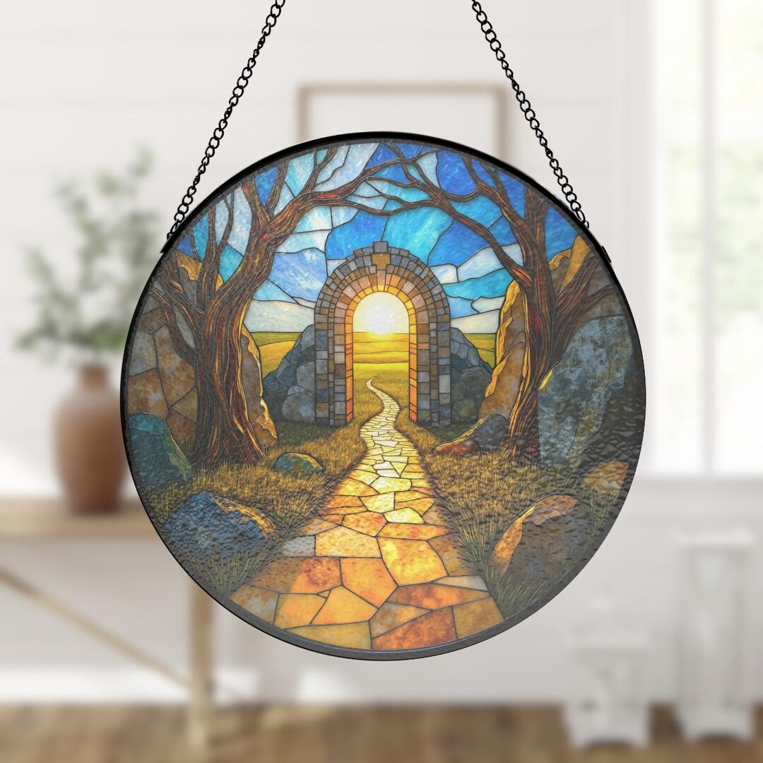 He is Risen Suncatcher - Christian Easter Window Decor, Empty Tomb ...