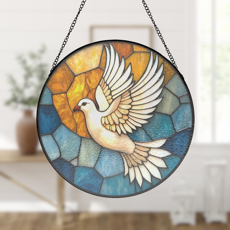 Stained Glass Dove - Etsy