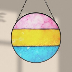Pansexual Pride Stained Glass Suncatcher – LGBTQ+ Window Decor ...