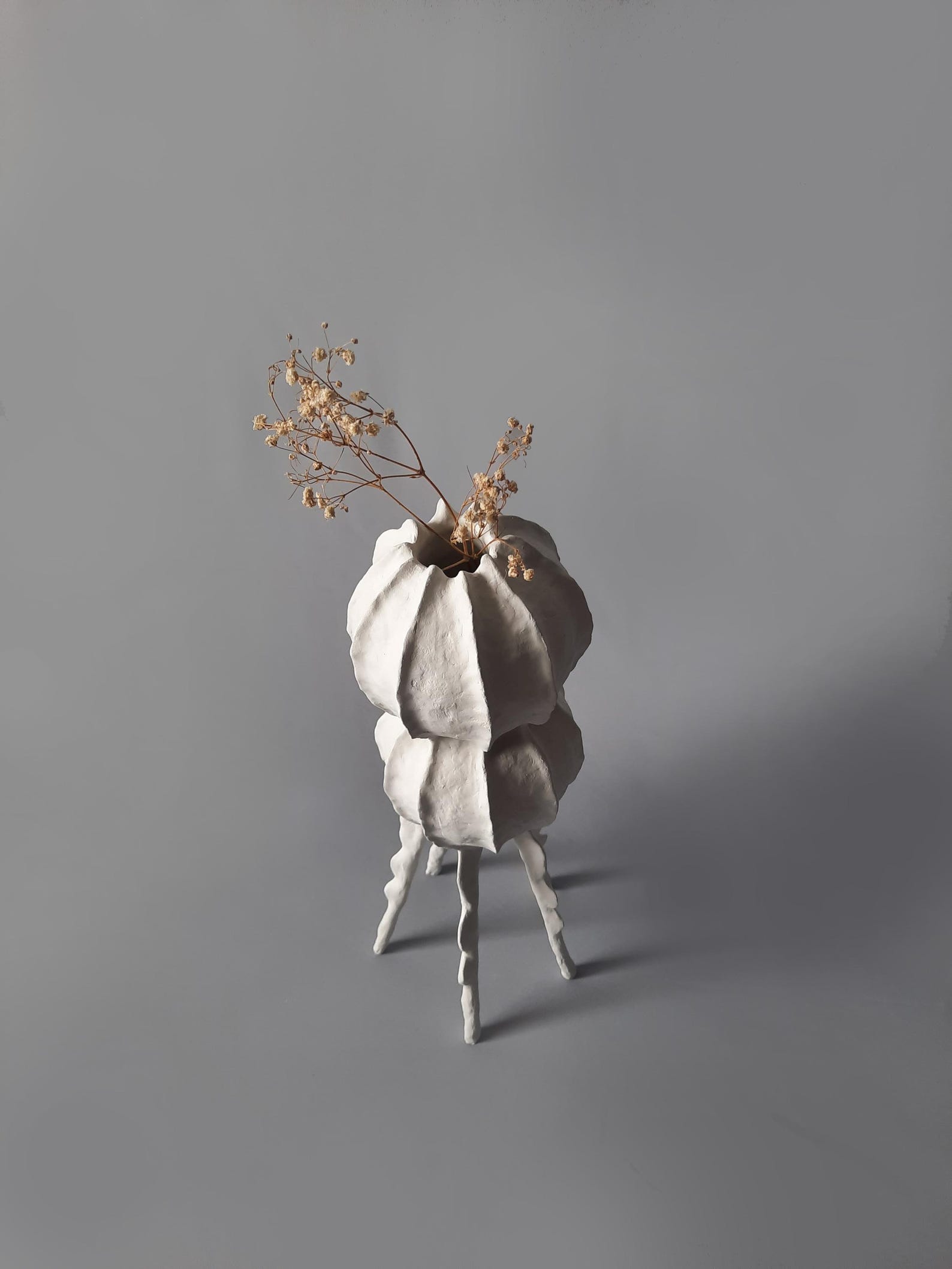 Modern Sculptural Vase – Handmade Abstract Pod Form With Organic Legs ...