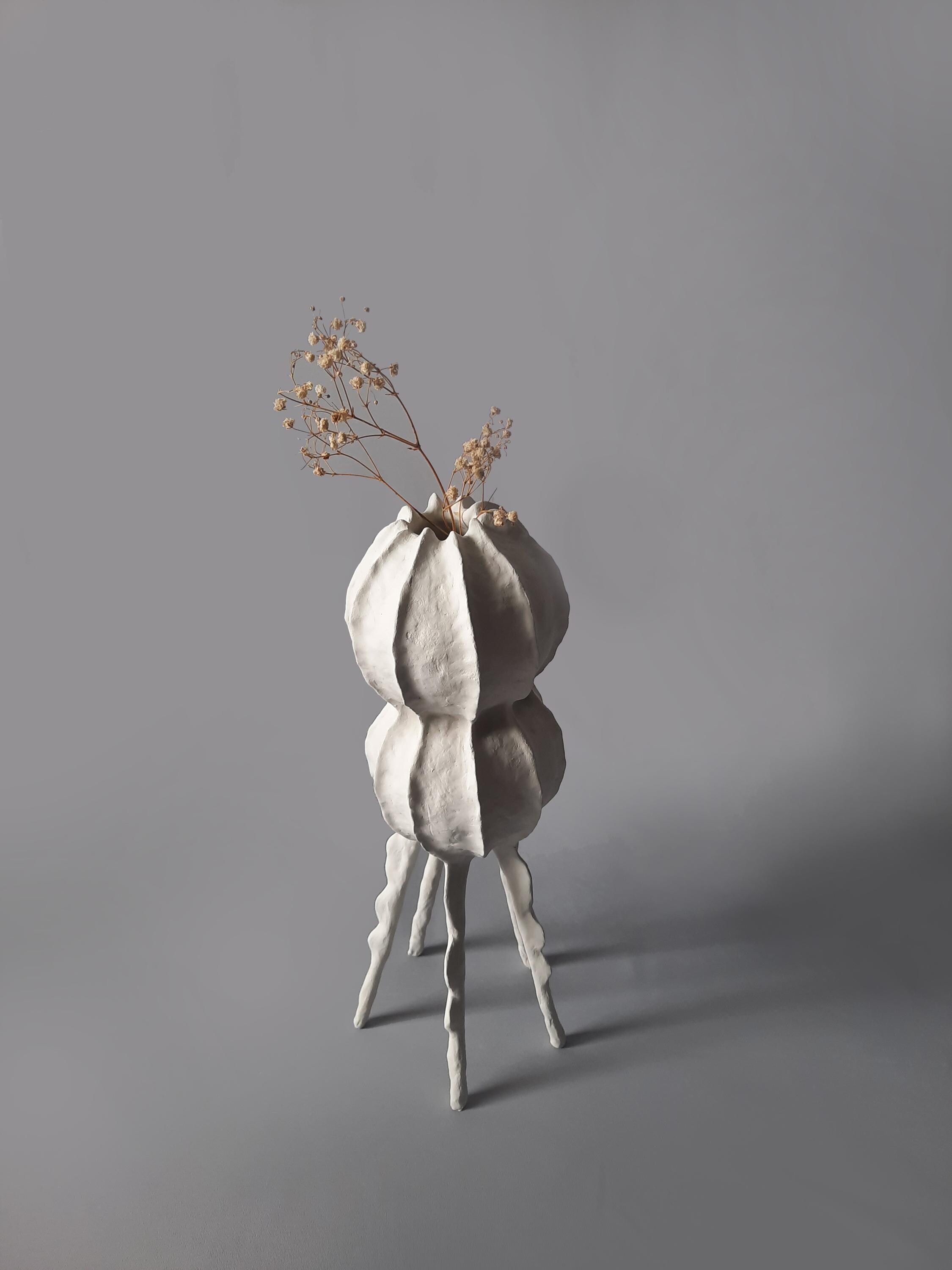 Modern Sculptural Vase – Handmade Abstract Pod Form With Organic Legs ...