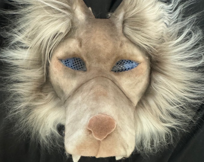 Handmade Lined Wolf Mask Furred and Felted. - Etsy