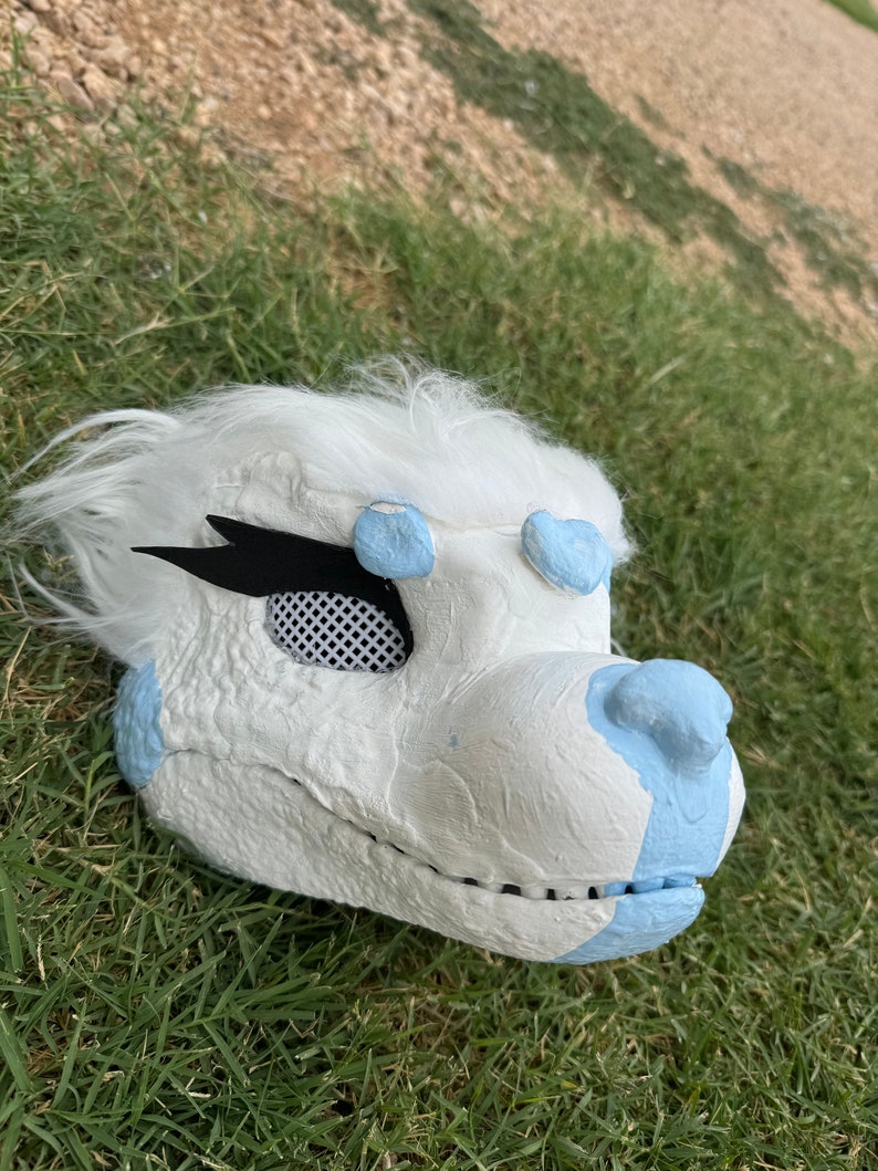Redone Dog Dinosaur Mask Painted and Furred. - Etsy