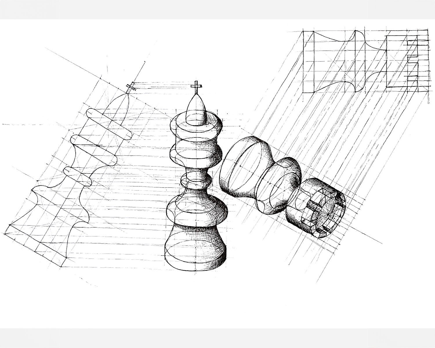 Technical Sketch Art, Hand-drawing, Minimalistic Wall Art, Technical ...