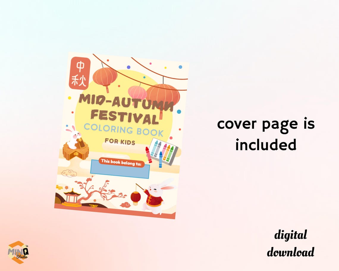 11 Mid-autumn Festival Coloring Pages for Kids Mooncake Festival ...