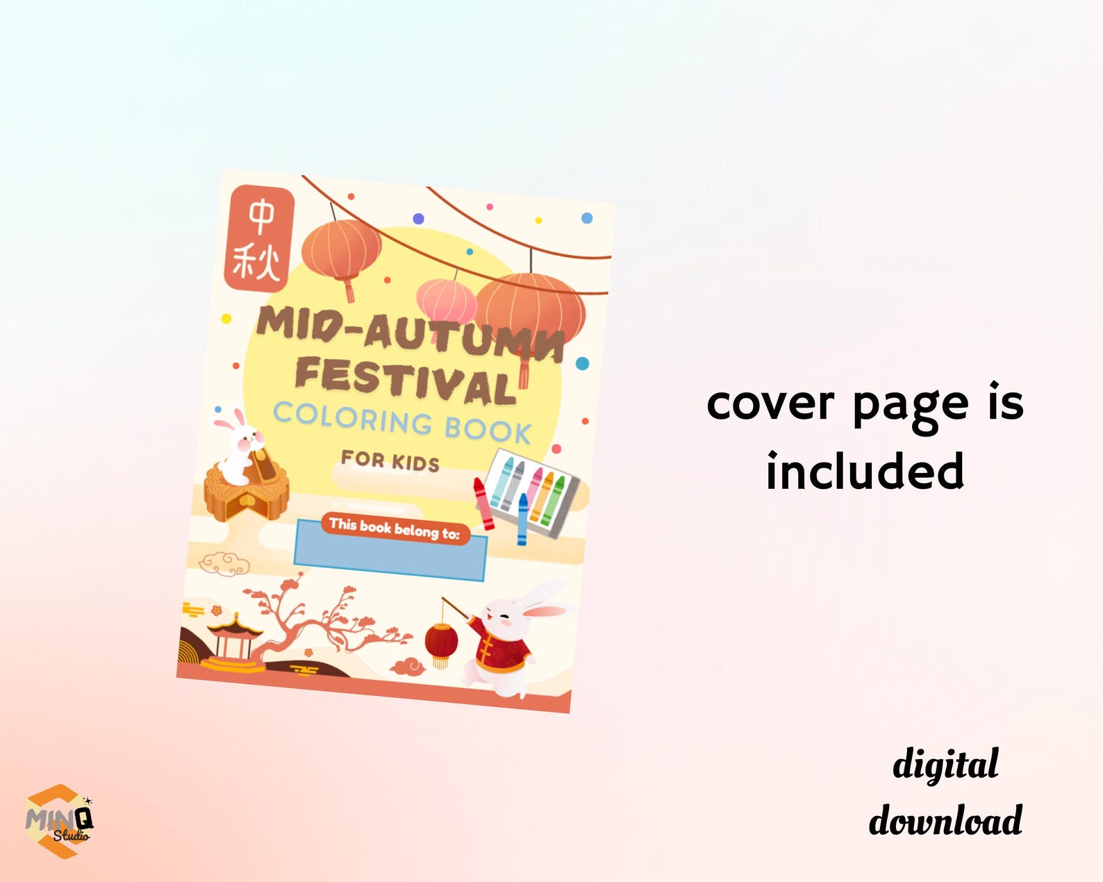 11 Mid-autumn Festival Coloring Pages for Kids Mooncake Festival ...