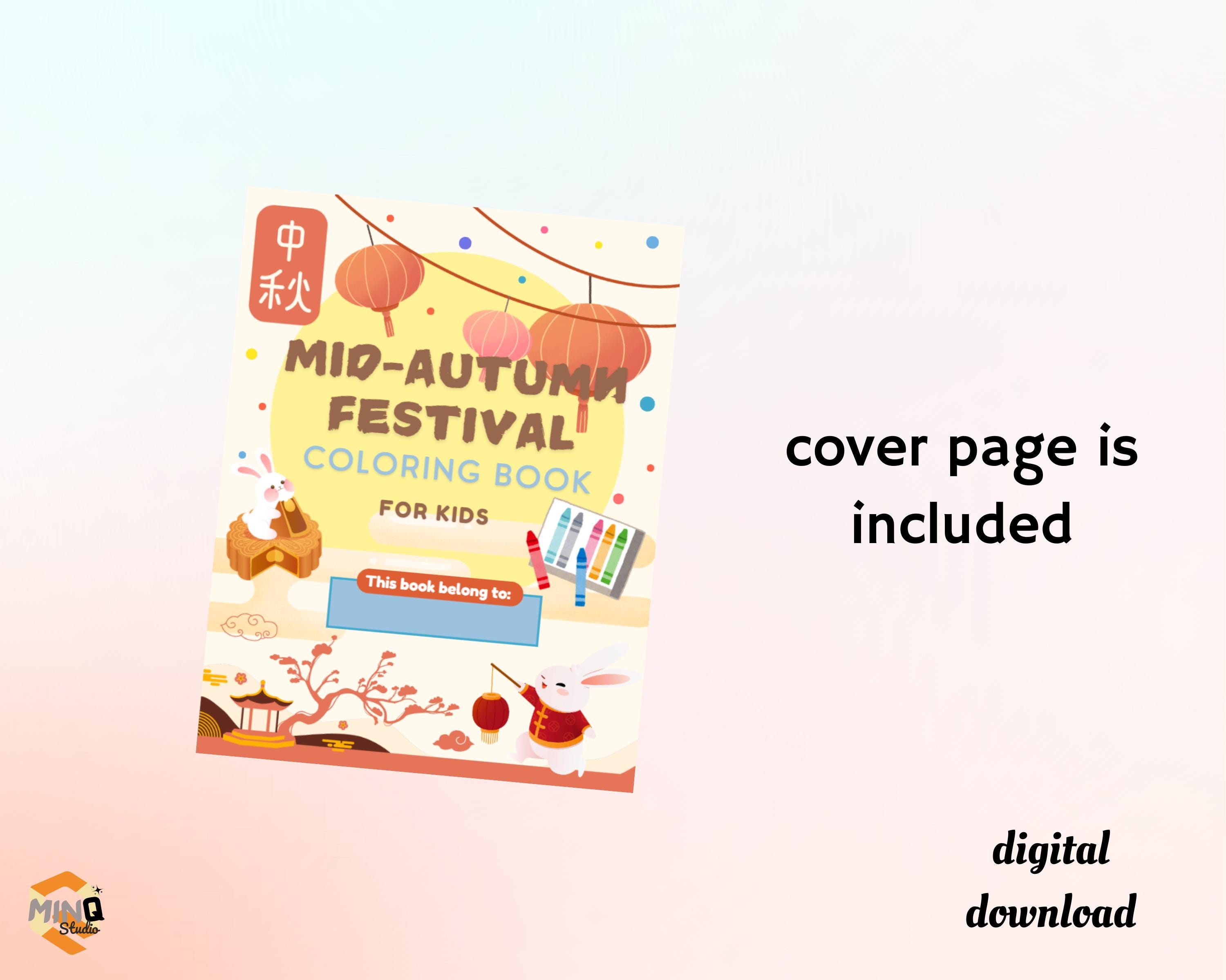 11 Mid-autumn Festival Coloring Pages for Kids Mooncake Festival ...