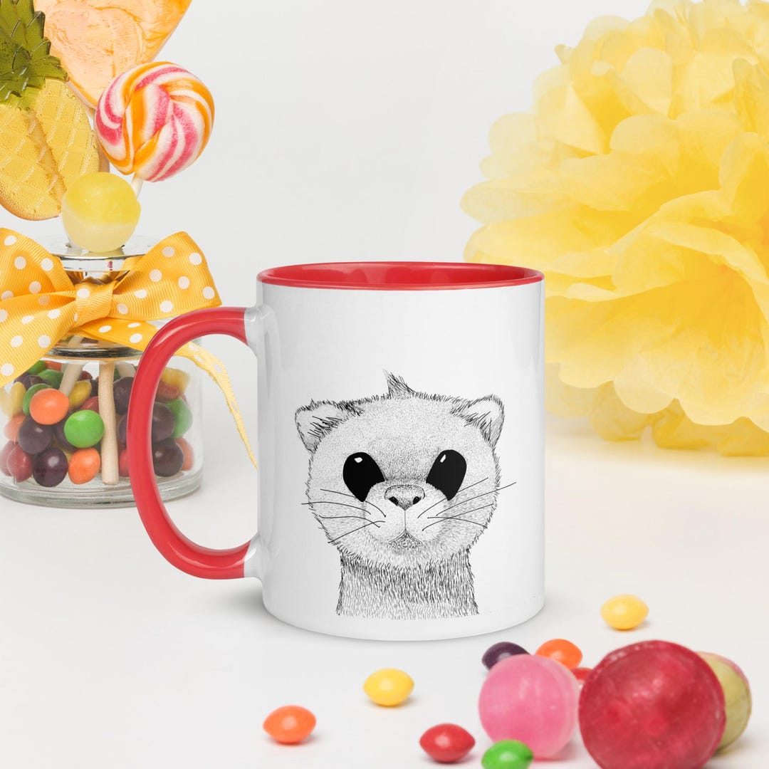 Weasel Mug With Color Inside - Etsy