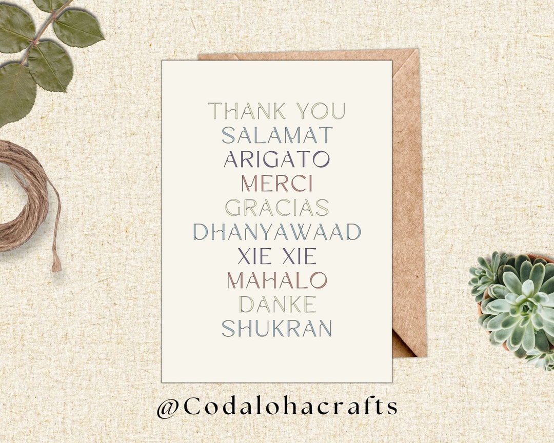 Beautiful Thank You Card, Inclusive Thank You Card | Different ...