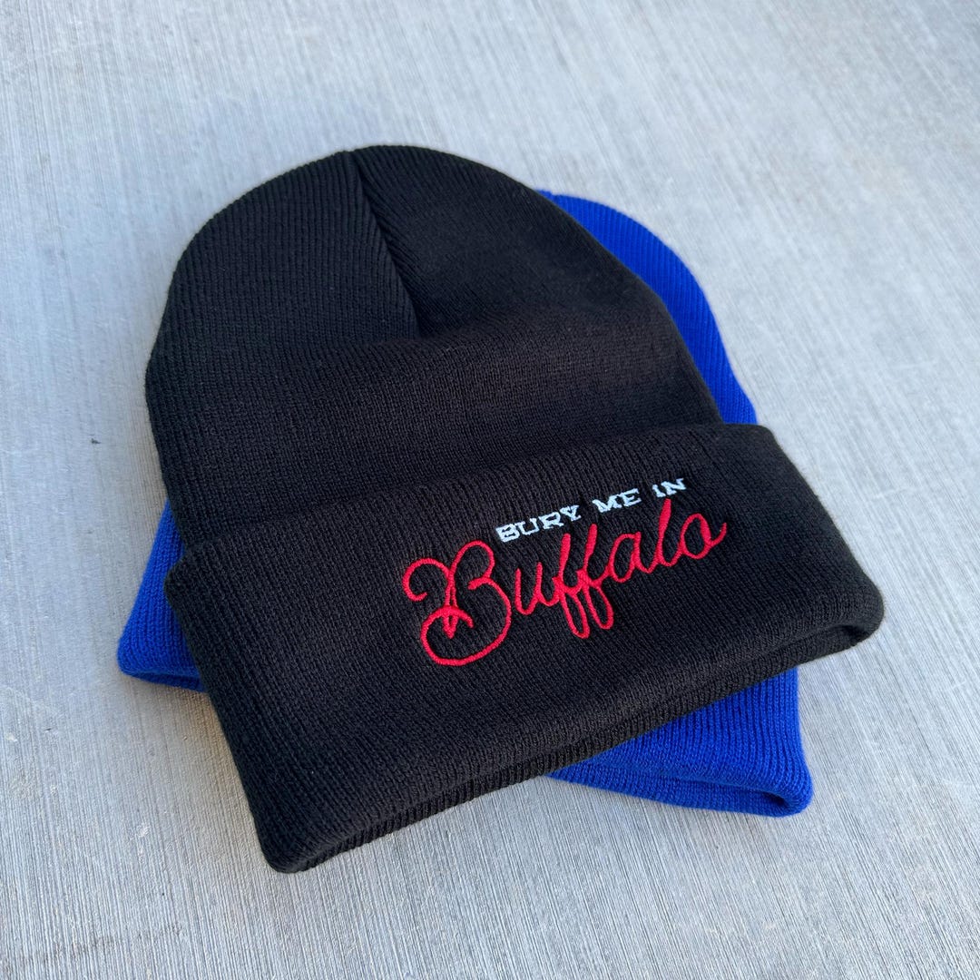 Bury Me in Buffalo Beanie / Diehard Buffalo Football / Embroidered ...