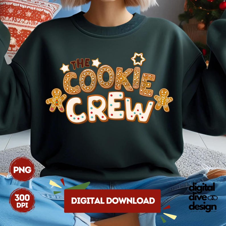 Christmas Cookie Crew PNG, Holiday Baking Squad Digital Download ...