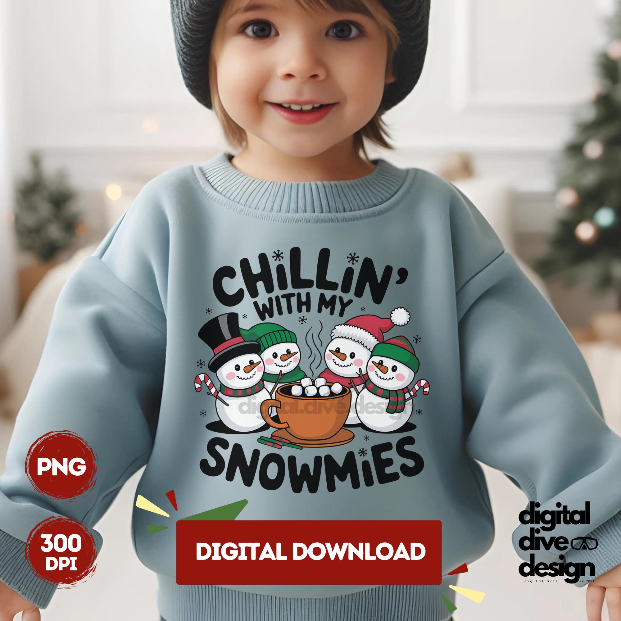 Chillin With My Snowmies Png, Cute Snowman Png, Winter Snowman ...