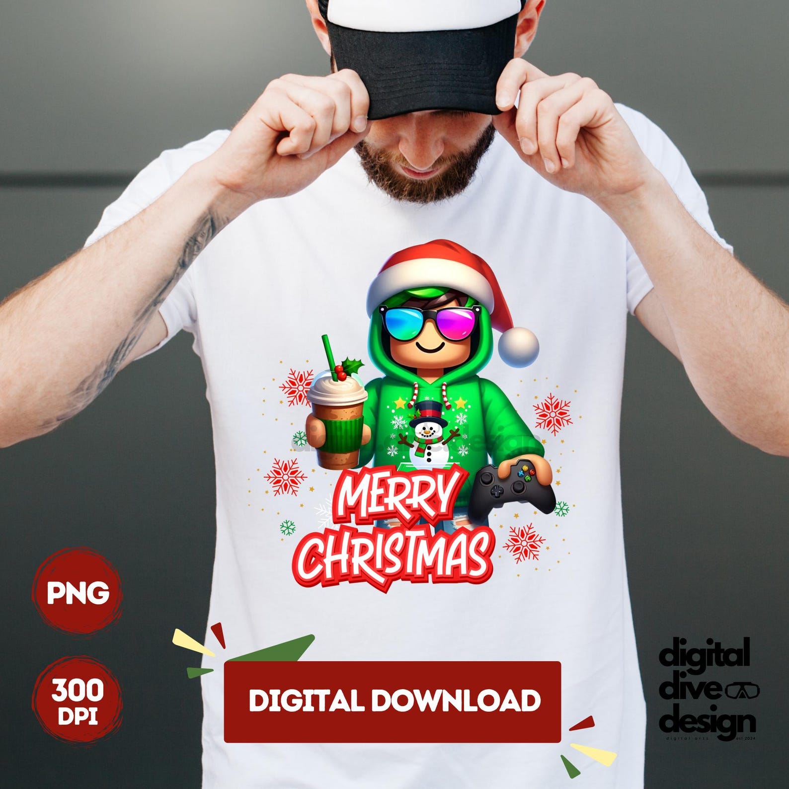 Christmas PNG, Christmas Gamer Boy PNG, Gamer Png, Gamer Boy Shirt ...