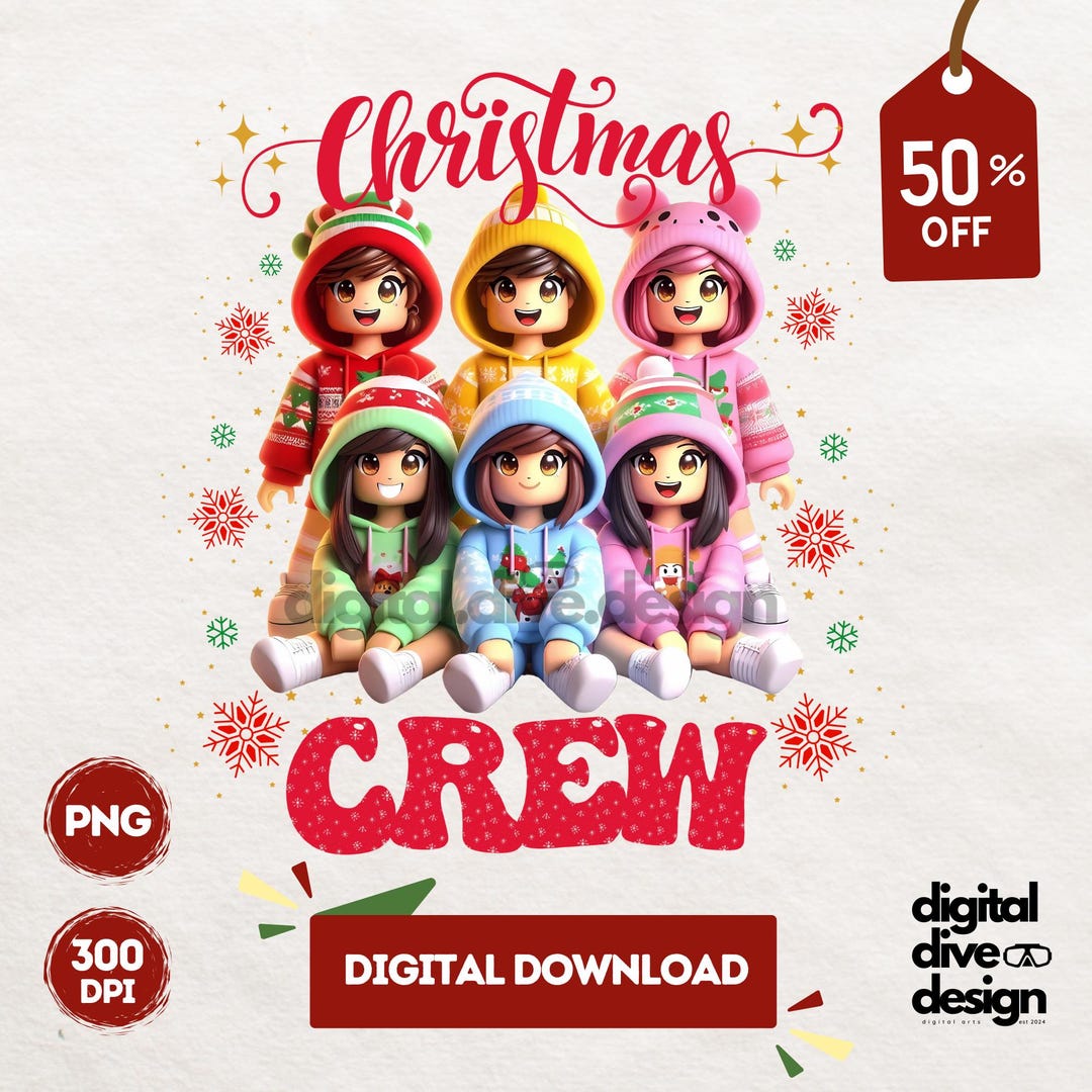 Christmas Crew Png, Christmas Roblox Png, Roblox Png, Family Matching ...