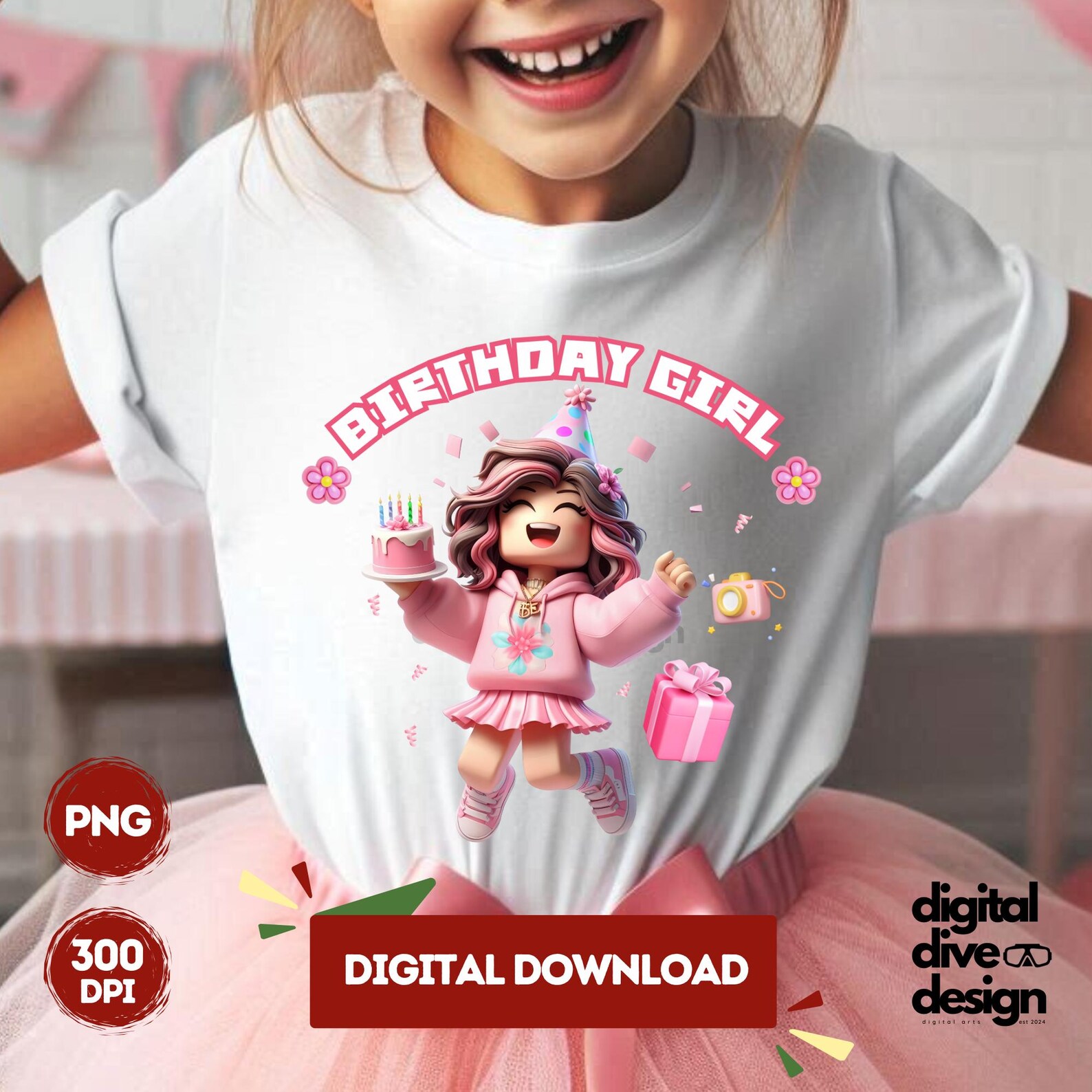 Roblox Girl Birthday Png, Roblox Png, Roblox Girl, Gamer Girl Png, Roblox Birthday Shirt, Kids ...